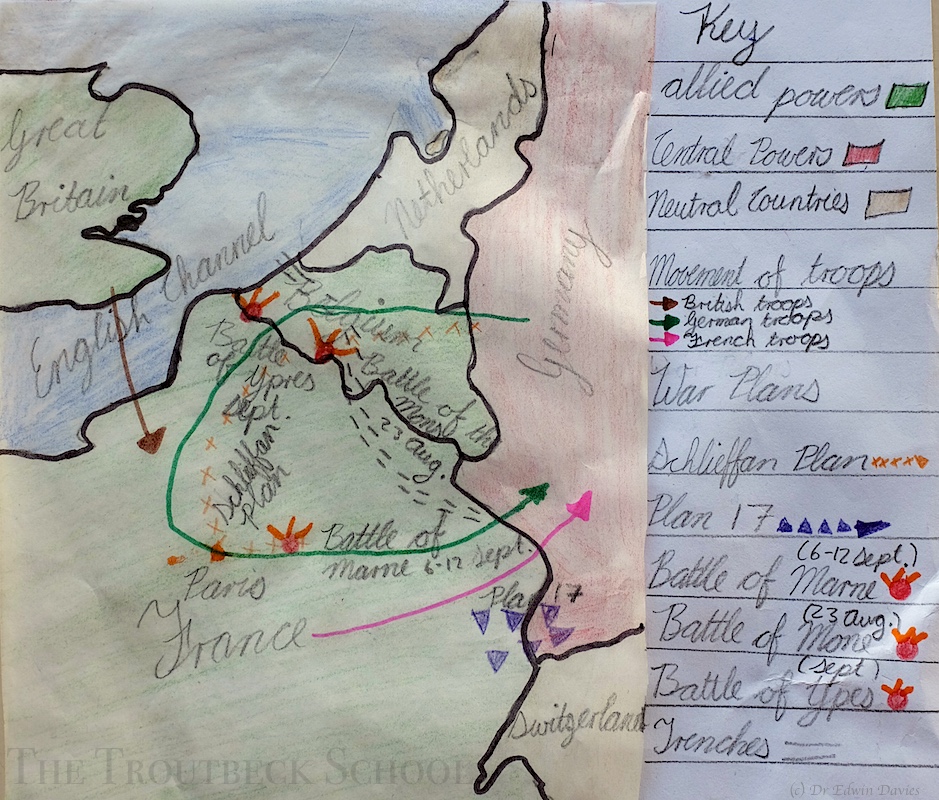 Maps of the First World War | The Troutbeck School